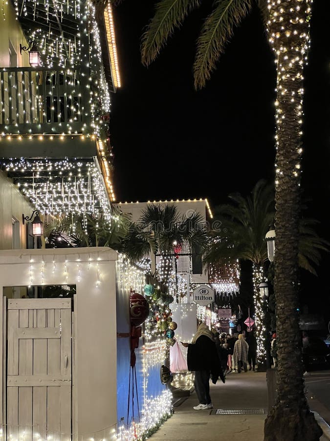 Christmas Decor at the Historic Downtown in St Augustine, Florida ...