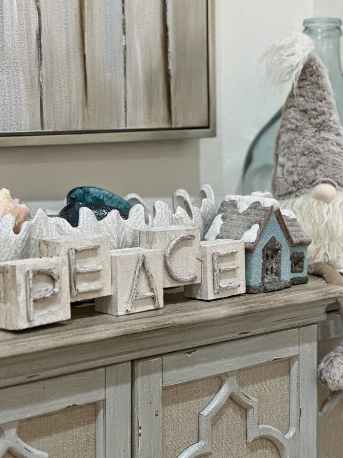 Christmas Decor on a Wooden Table with Message Stock Image - Image of ...