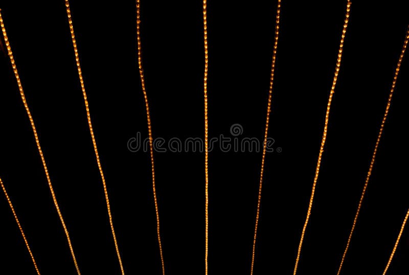 Christmas Decor Yellow Led Lights Close Up Stock Illustration ...