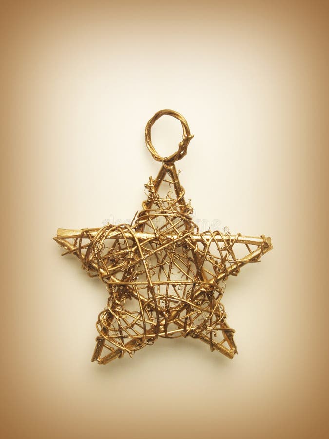 Christmas Decorated Star in Warm Tone Stock Photo - Image of ...