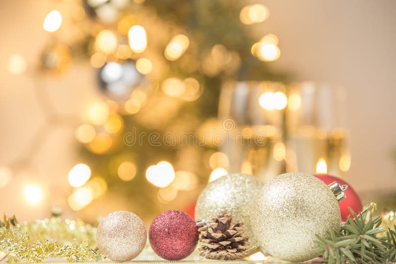 Christmas Decoration on Abstract Background. Christmas Balls Stock ...