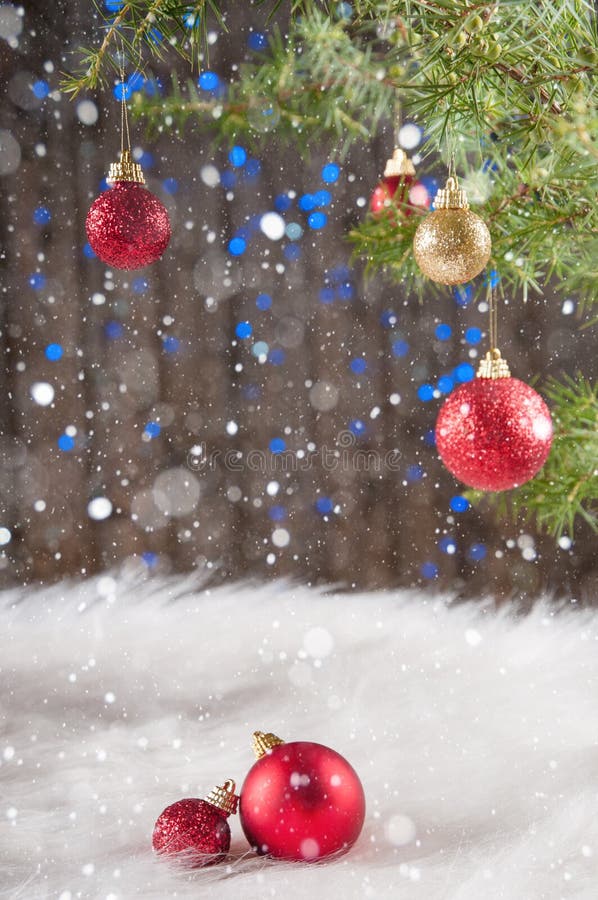 Christmas Decoration with Balls Stock Photo - Image of gift, greeting ...
