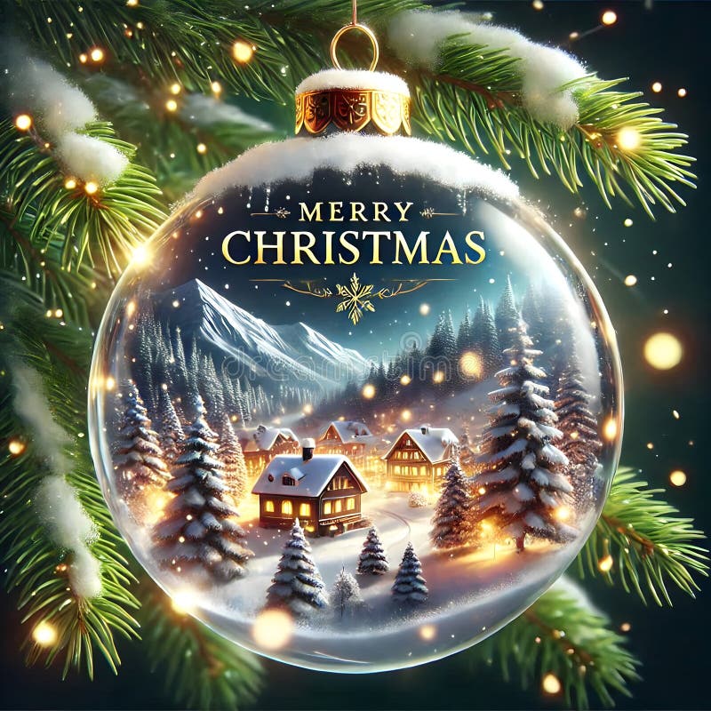 Christmas Decoration Design in Which There is a Snow Winter Housing ...