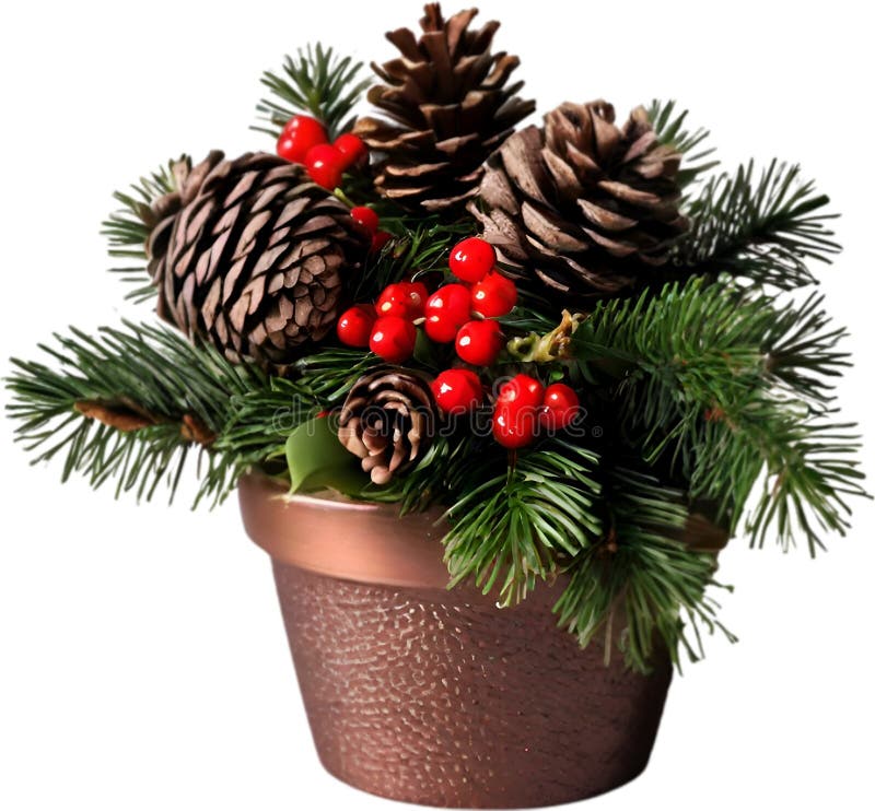 An Image of Pine Cones and Holly Branches. Ai-generated Stock Image ...