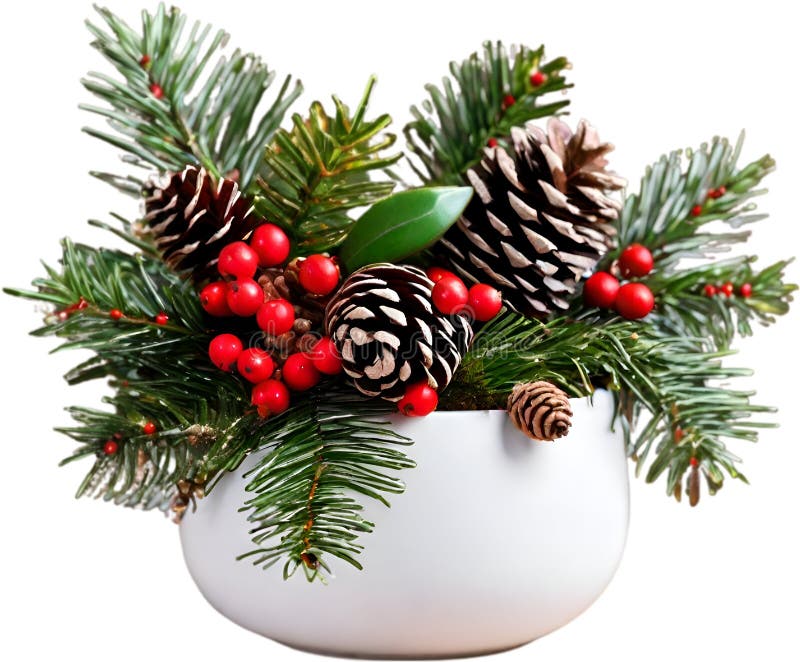An Image of Pine Cones and Holly Branches. Ai-generated Stock ...