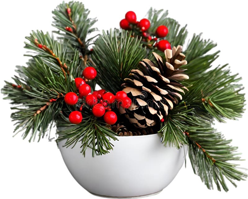 An Image of Pine Cones and Holly Branches. Ai-generated Stock Photo ...