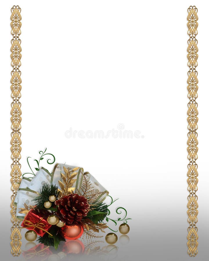 Gold Border on Floral Background Stock Illustration - Illustration of ...
