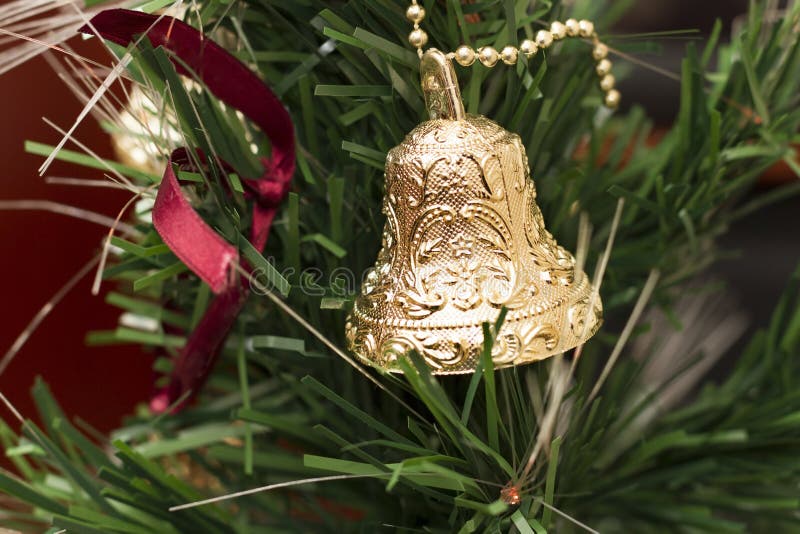 Christmas Decoration with One Bells Stock Image - Image of season ...