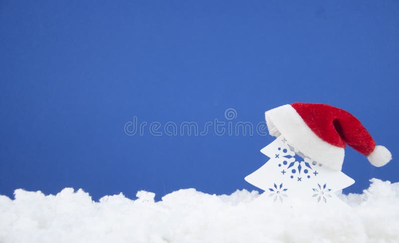 Christmas Decoration on Snow with Abstract Background Stock Image ...