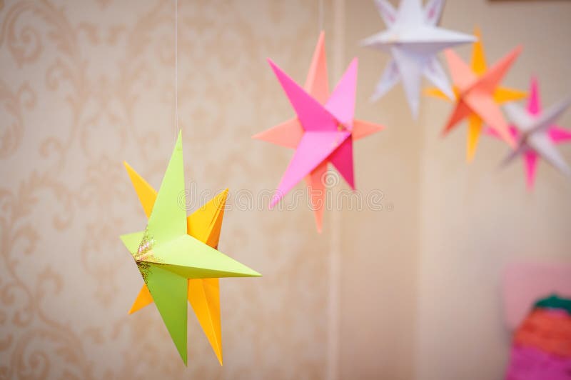 Christmas Decoration Star in Living Room for Celebration Stock Photo ...