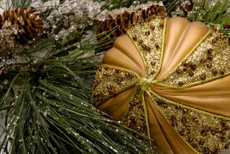 Ivory-colored Christmas Tree Decorations Stock Image - Image of three ...