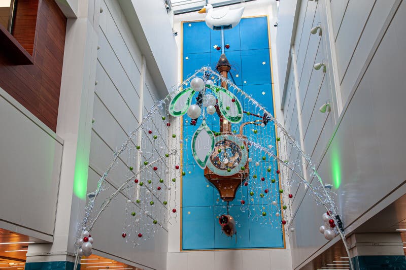 Christmas Decorations and Bubble Fish Clock Stock Photo - Image of ...