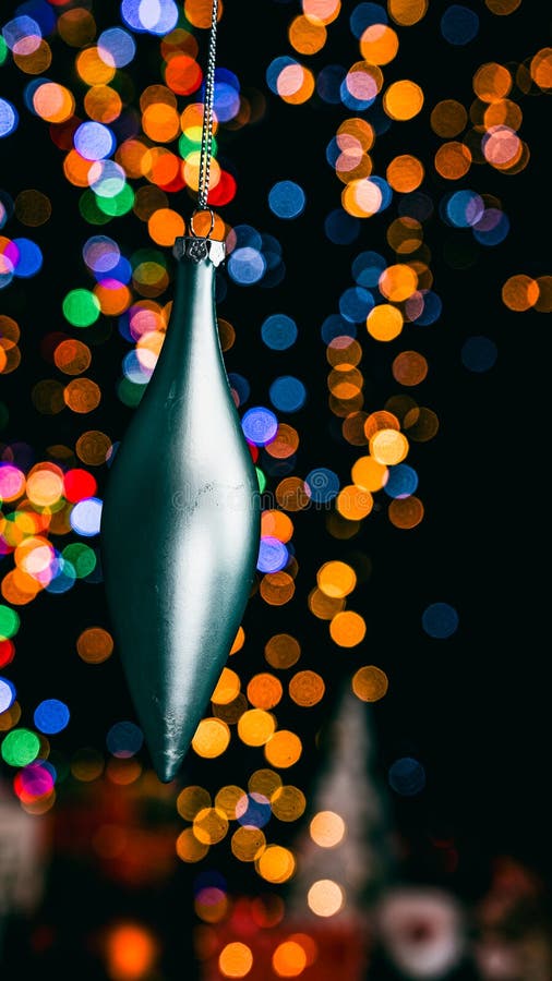 Christmas Decorations. Colorful Christmas Lights Background Stock Image ...