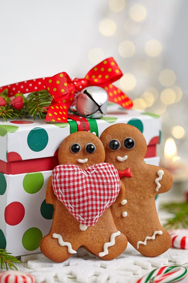 Christmas Decorations with Gingerbread Man Stock Photo - Image of ...