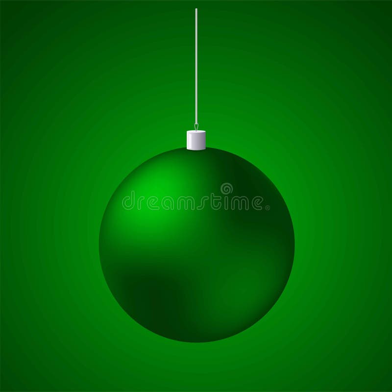 Christmas Decorations. Green Matte Christmas Tree Ball Stock ...