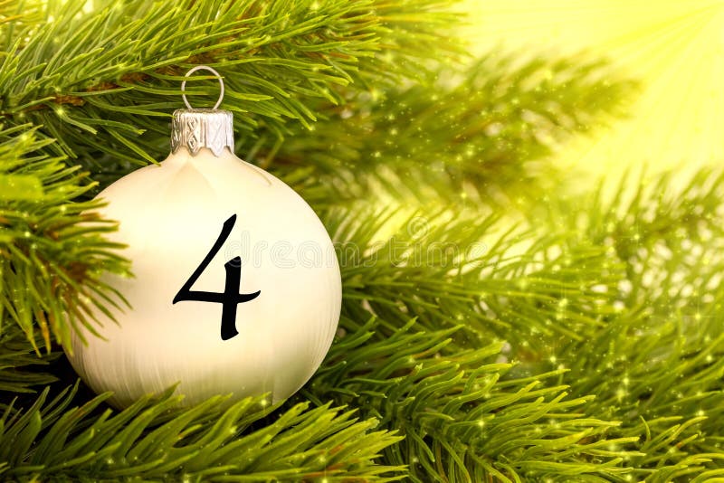 Christmas Decorations with a Number for the Christmas Calendar Stock ...