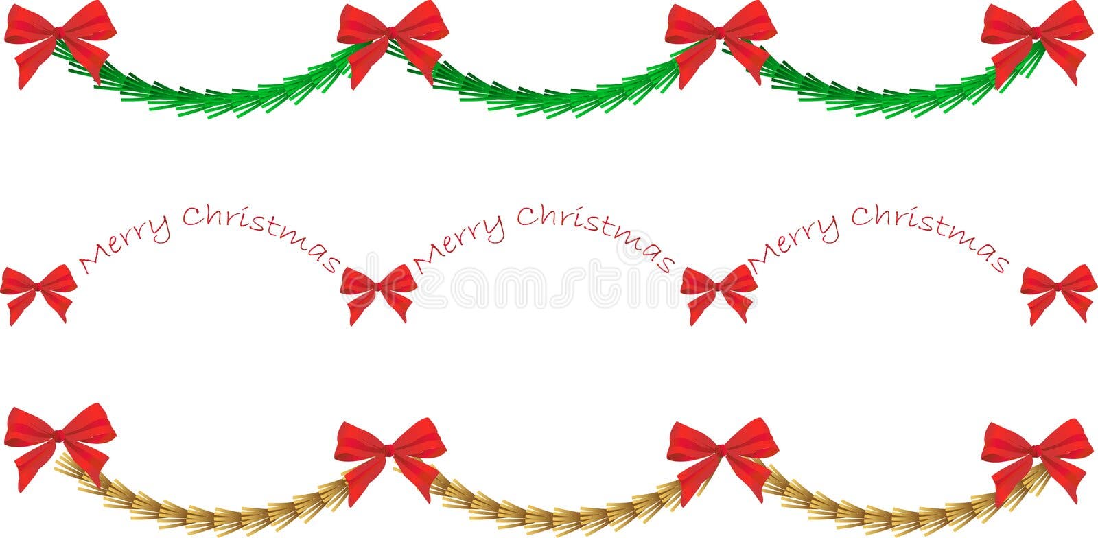 Christmas Border /text Dividers Set Stock Vector - Illustration of page ...