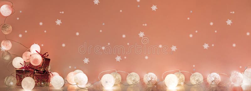 Christmas Decorations. Round Electric Christmas Lights Stock Photo ...