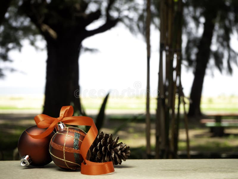 Christmas Decorations Under Pine Stock Photo - Image of green, tree ...