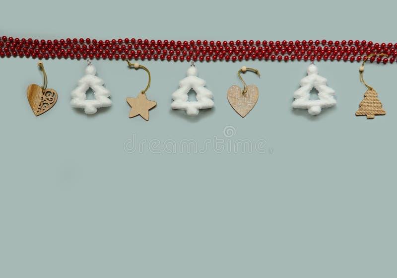 Christmas Decorative Creative Background with Various Christmas Objects ...