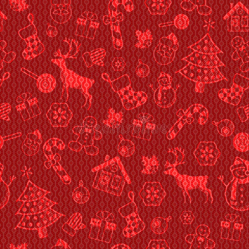 Christmas Decorative Pattern Stock Vector - Illustration of merry, ball ...