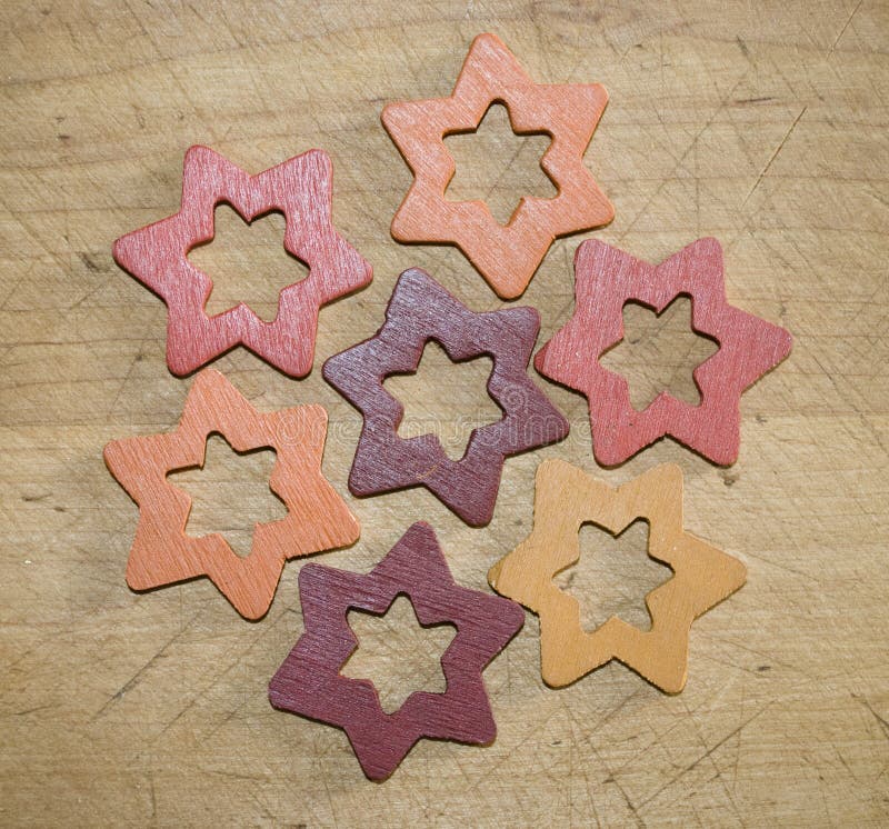 Christmas decorative stars stock photo. Image of wooden - 17296594