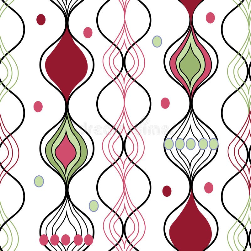 Christmas Decorative Vertical Repeat Pattern, Vector Stock Vector ...
