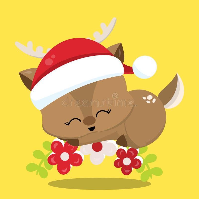 Christmas Deer and Fox Deer 02 Stock Vector - Illustration of vector ...