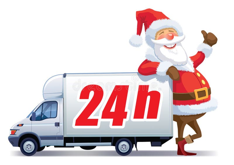 Christmas delivery truck stock vector. Illustration of christmas - 16532236
