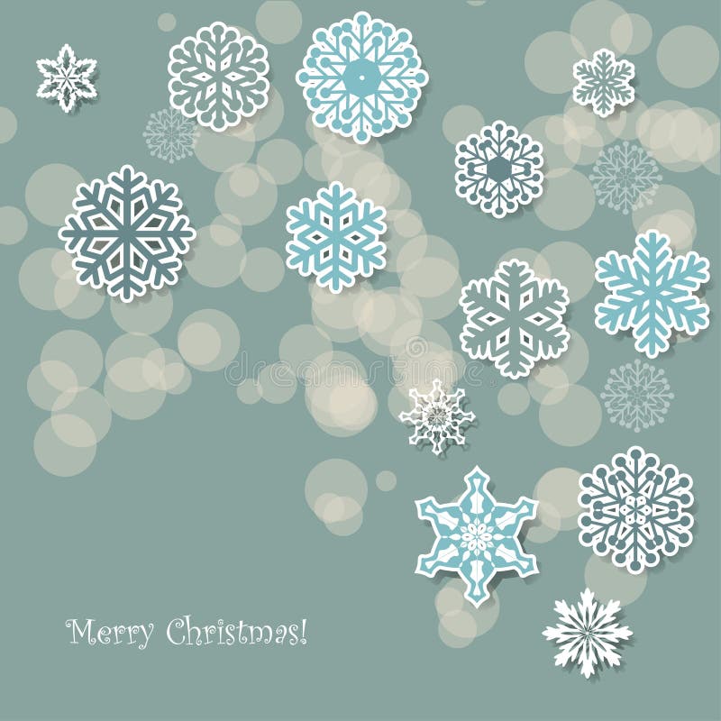 Christmas Design with Decorative Snowflakes Stock Vector - Illustration ...