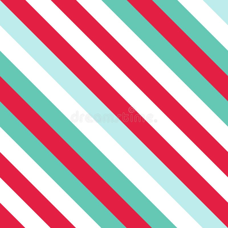 Christmas Diagonal Striped Seamless Pattern Stock Vector - Illustration ...
