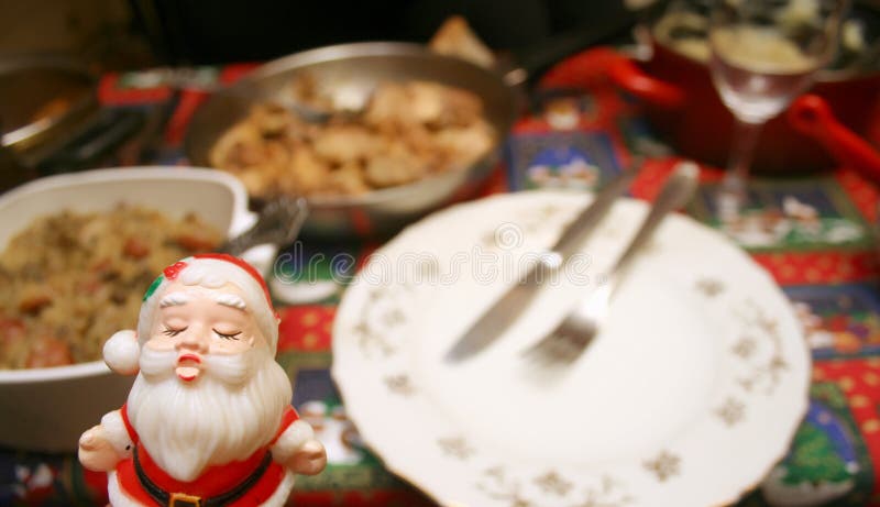 Christmas dinner stock image. Image of dinner, nice, plates - 4076579