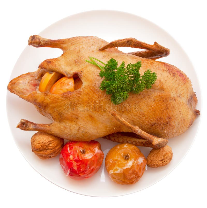 Christmas Dinner.Roast Duck Stock Image - Image of meat, bake: 27440437