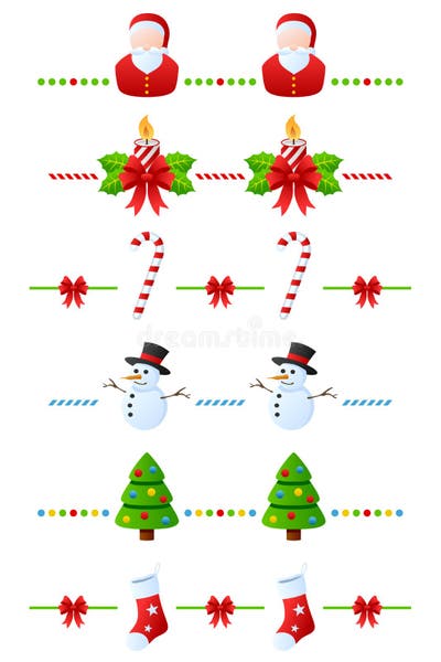 Christmas Dividers Set [1] stock vector. Illustration of claus - 17157441