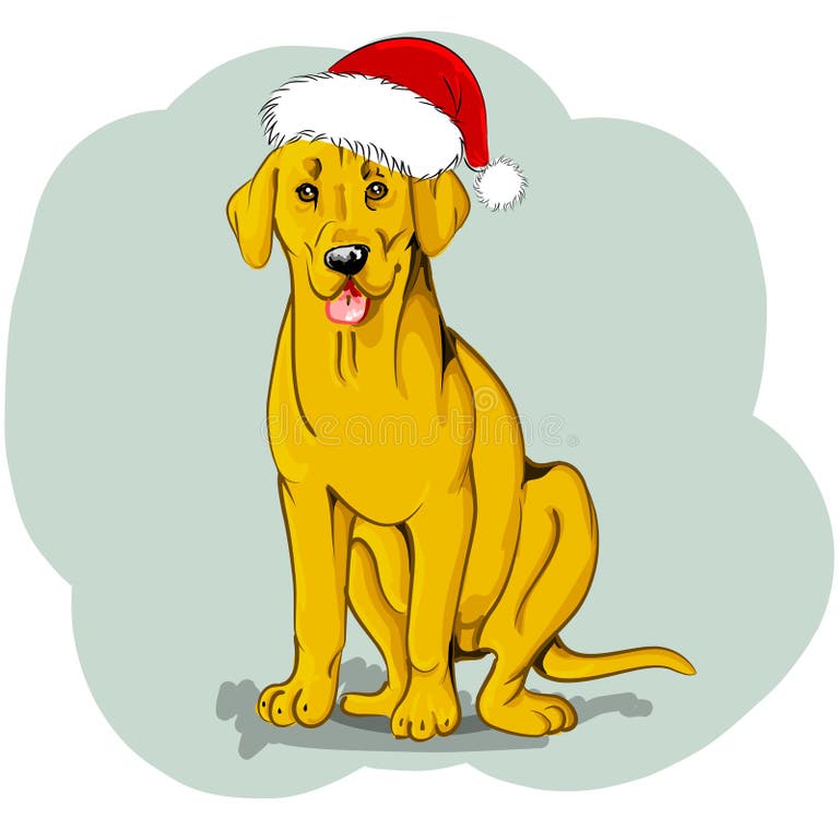 Labrador Retriever Christmas Stock Illustrations – 709 Labrador ...