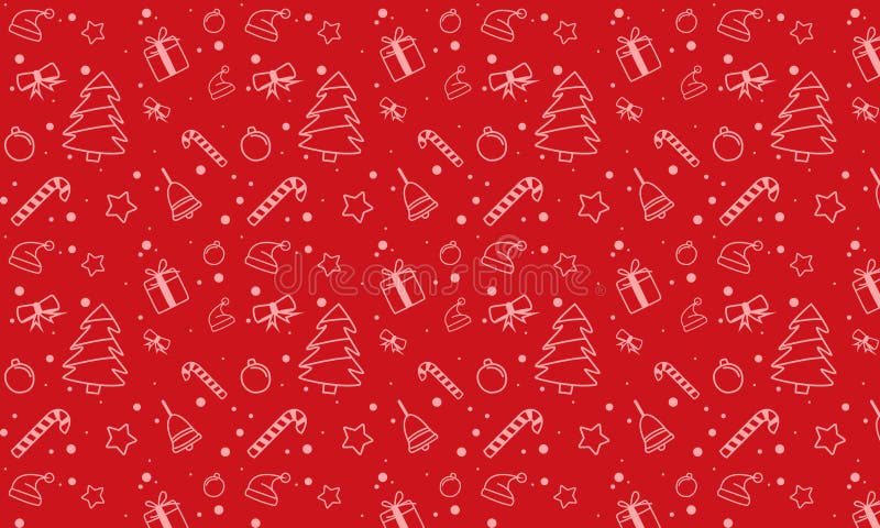 Christmas Doodle Background Suitable for Packaging Design, Wallpaper or ...