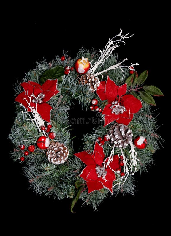 Christmas door reef stock photo. Image of decoaration - 27458778