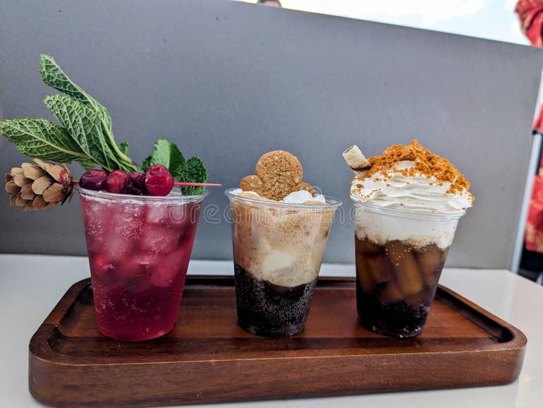 Christmas Drink Platter for the Holidays Stock Photo - Image of ...