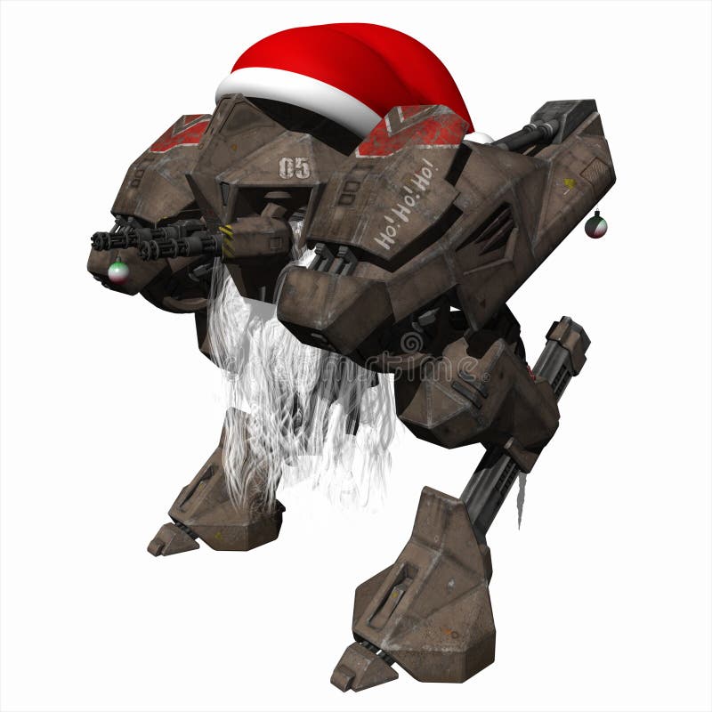Christmas Droid stock illustration. Illustration of guns - 11567468