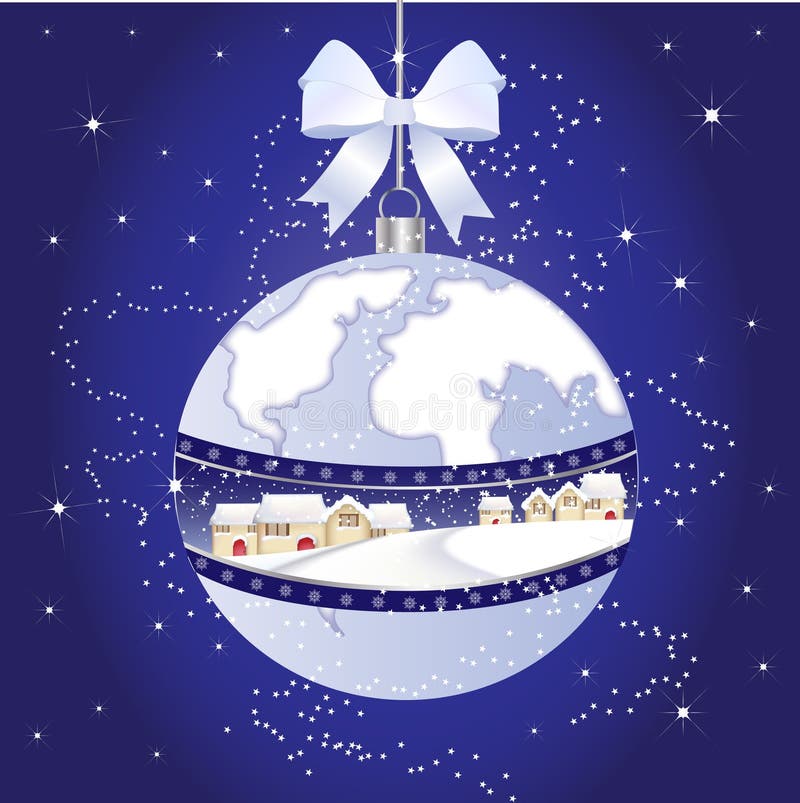 Christmas Earth stock illustration. Illustration of globe - 3539510