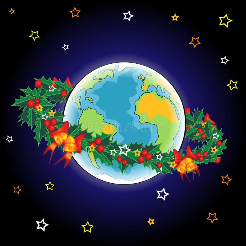 Christmas Around the World stock illustration. Illustration of ...