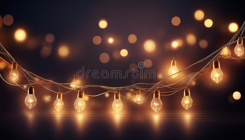 Christmas Elegant String Lights Background - a Minimalist Design ...