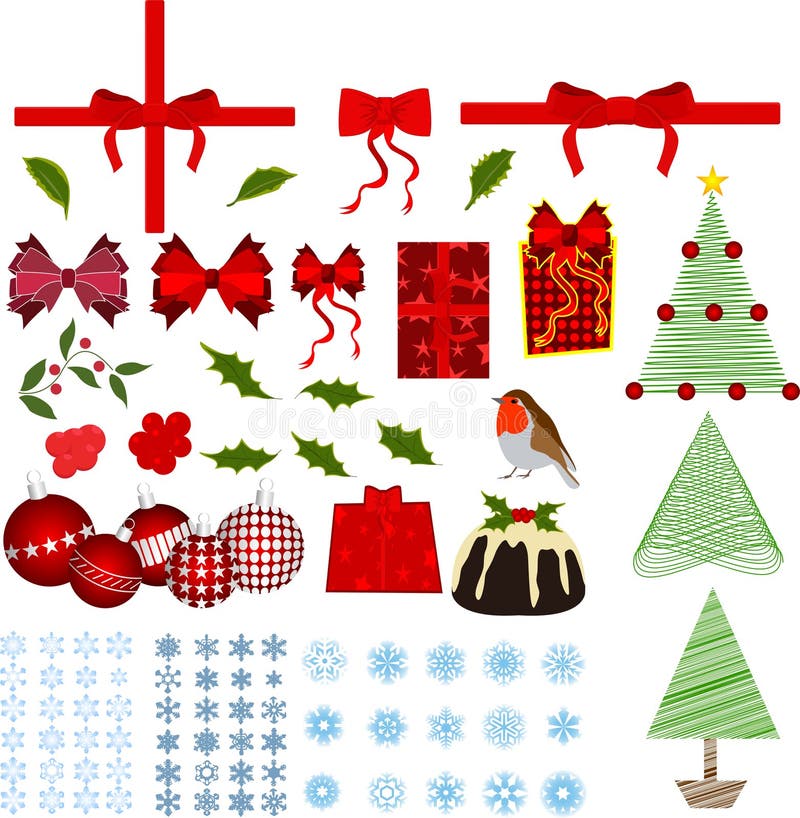 Christmas elements stock illustration. Illustration of noel - 6659271