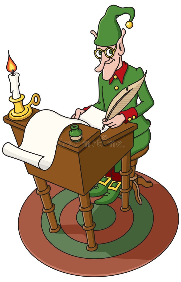 Elf Writing Stock Illustrations – 309 Elf Writing Stock Illustrations ...