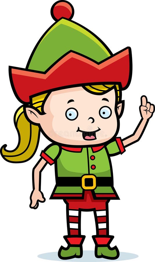 Christmas Elf Running stock vector. Illustration of running - 11988407