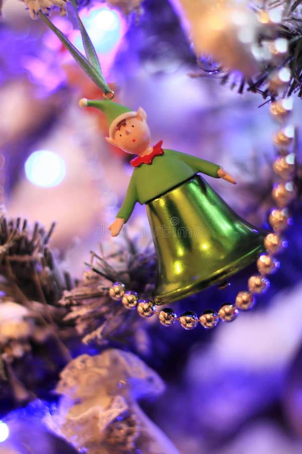 Christmas Elf-bells in Retro Style Stock Photo - Image of winter ...