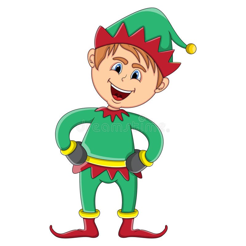 Christmas elf cartoon stock vector. Illustration of cartoon - 101896928