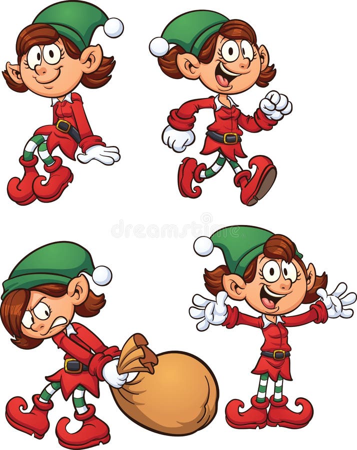 Christmas elf stock vector. Illustration of happy, sitting - 62768712