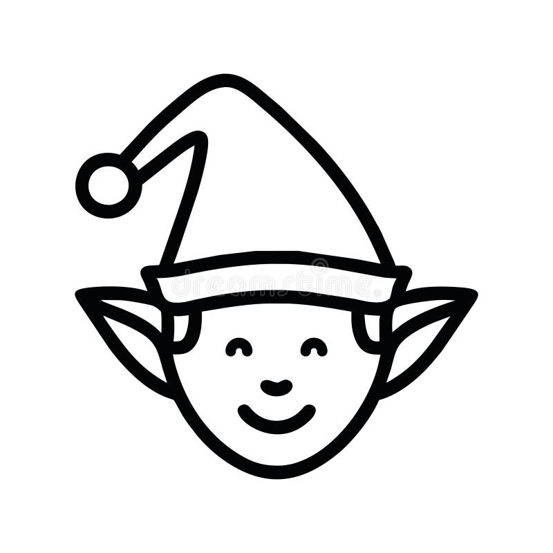 Christmas elf face stock vector. Illustration of little - 295539272
