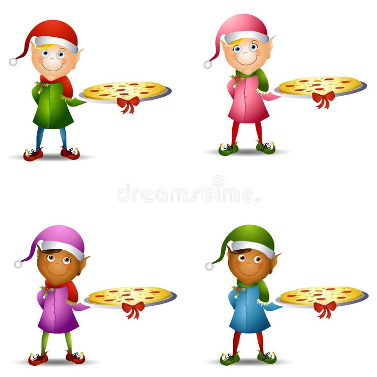 Elf Holding Food Platter Stock Illustrations – 2 Elf Holding Food ...